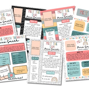 Meet the SLP: Editable Newsletter Template, Welcome Letter, Back to ...