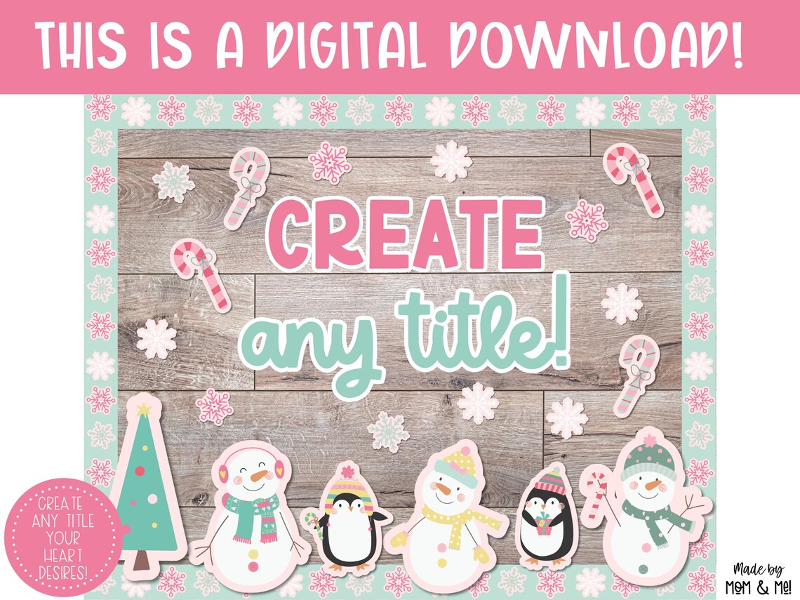 Bulletin Board for Winter, Winter Wonderland Classroom Decor, Winter ...