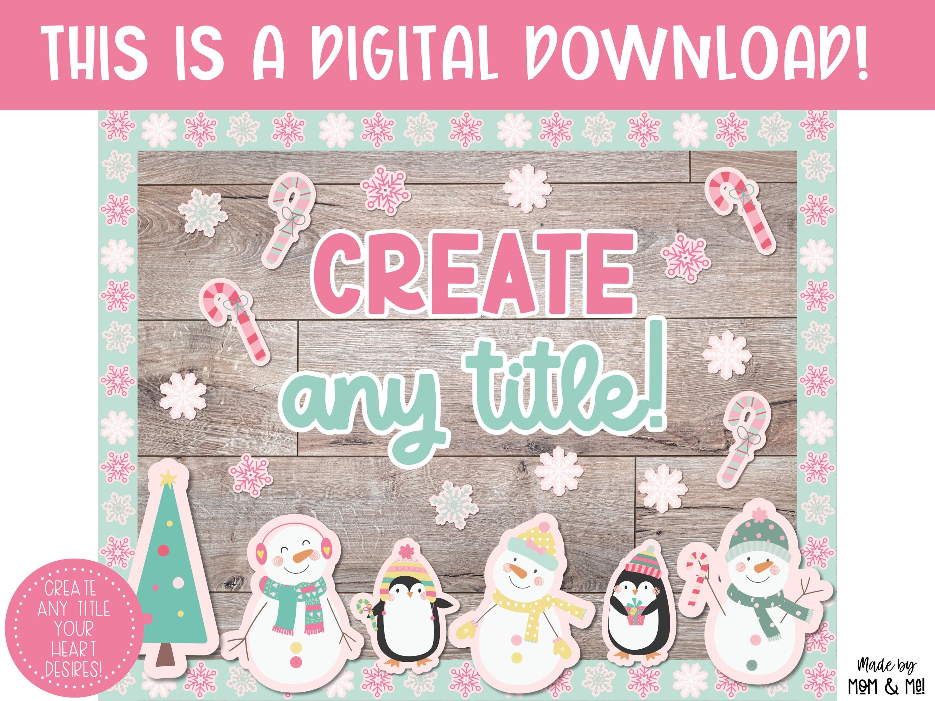 Bulletin Board for Winter, Winter Wonderland Classroom Decor, Winter ...