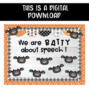 Speech Therapy Room Decor, Bulletin Board Kit, Fall Halloween Theme ...