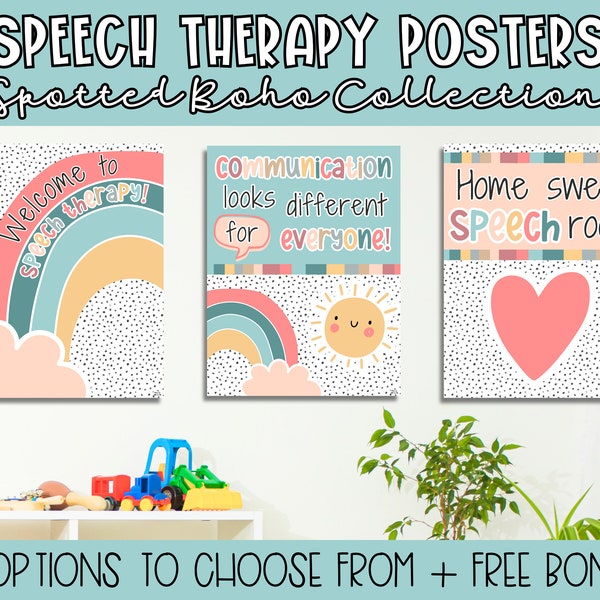 Rainbow Speech Therapy Poster - Etsy