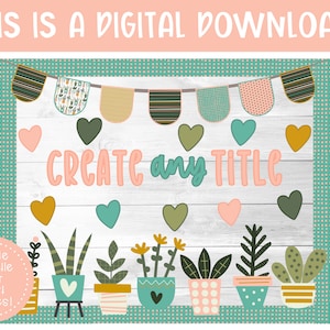 Speech Therapy Bulletin Board, Speech Therapy Room Decor, Succulent ...