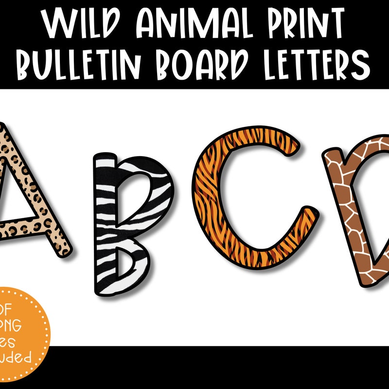 Animal Print Letters - Etsy