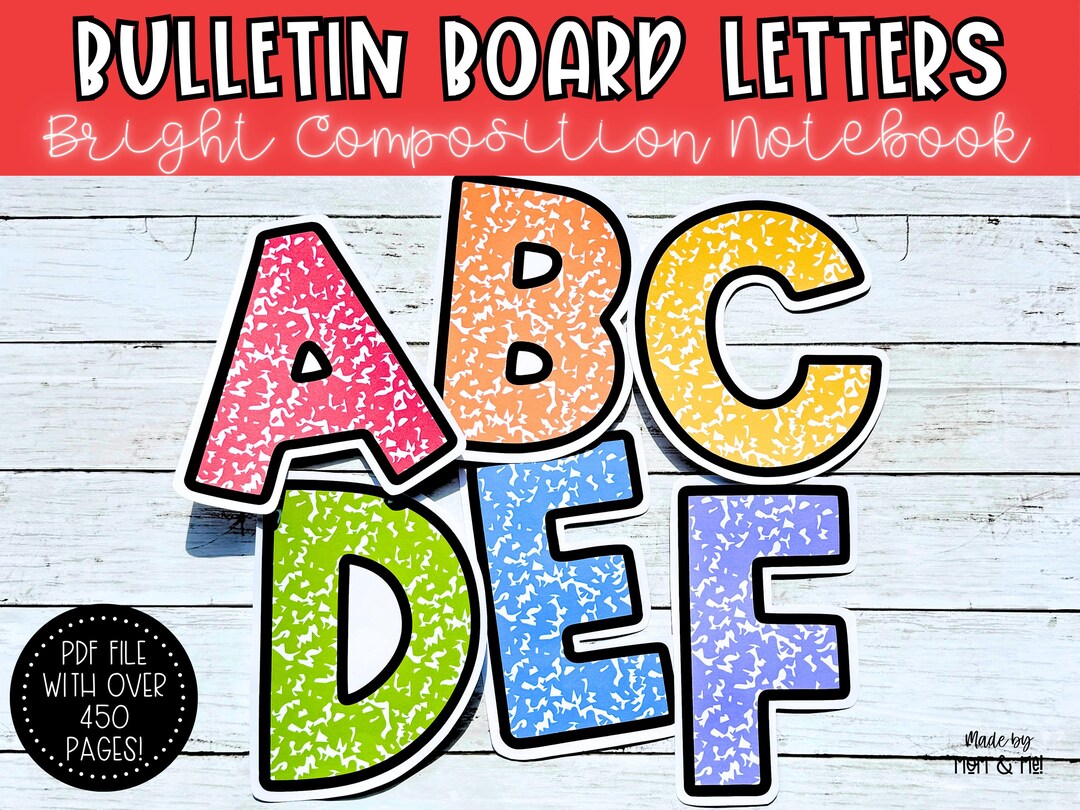 Composition Bulletin Board Alphabet Letters Classroom Decor Teacher ...