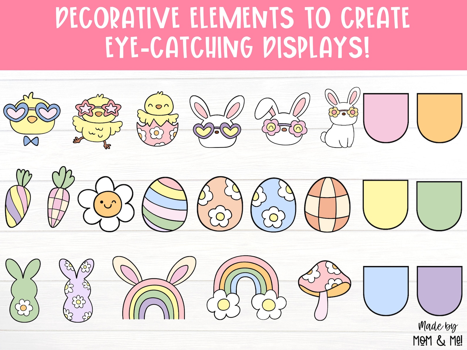 Spring Bulletin Board, Groovy Easter Bulletin Board, Retro Easter Decor ...