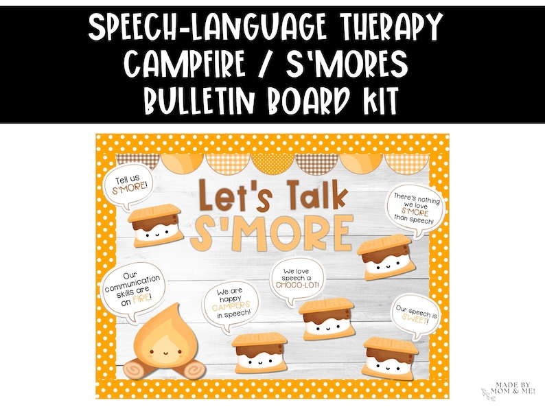 Speech Therapy Room Decor, Bulletin Board Kit, Fall Campfire Smores ...