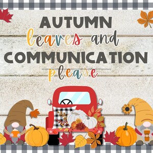 Speech Therapy Room Decor, Bulletin Board Kit, Autumn Leaves Fall ...