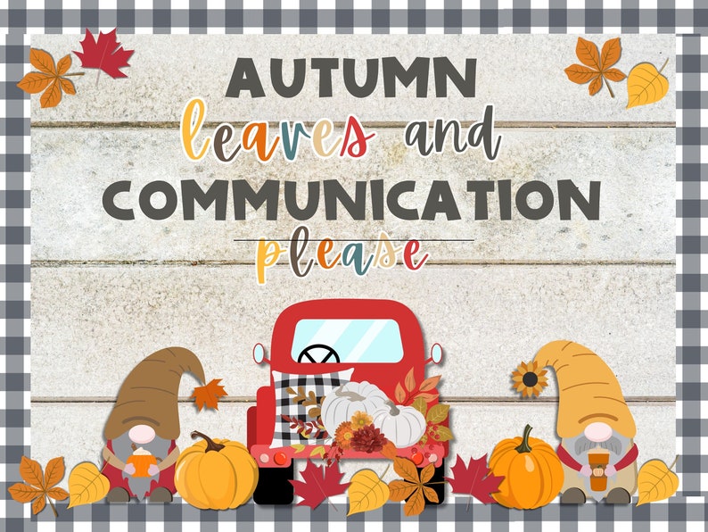 Speech Therapy Room Decor, Bulletin Board Kit, Autumn Leaves Fall ...
