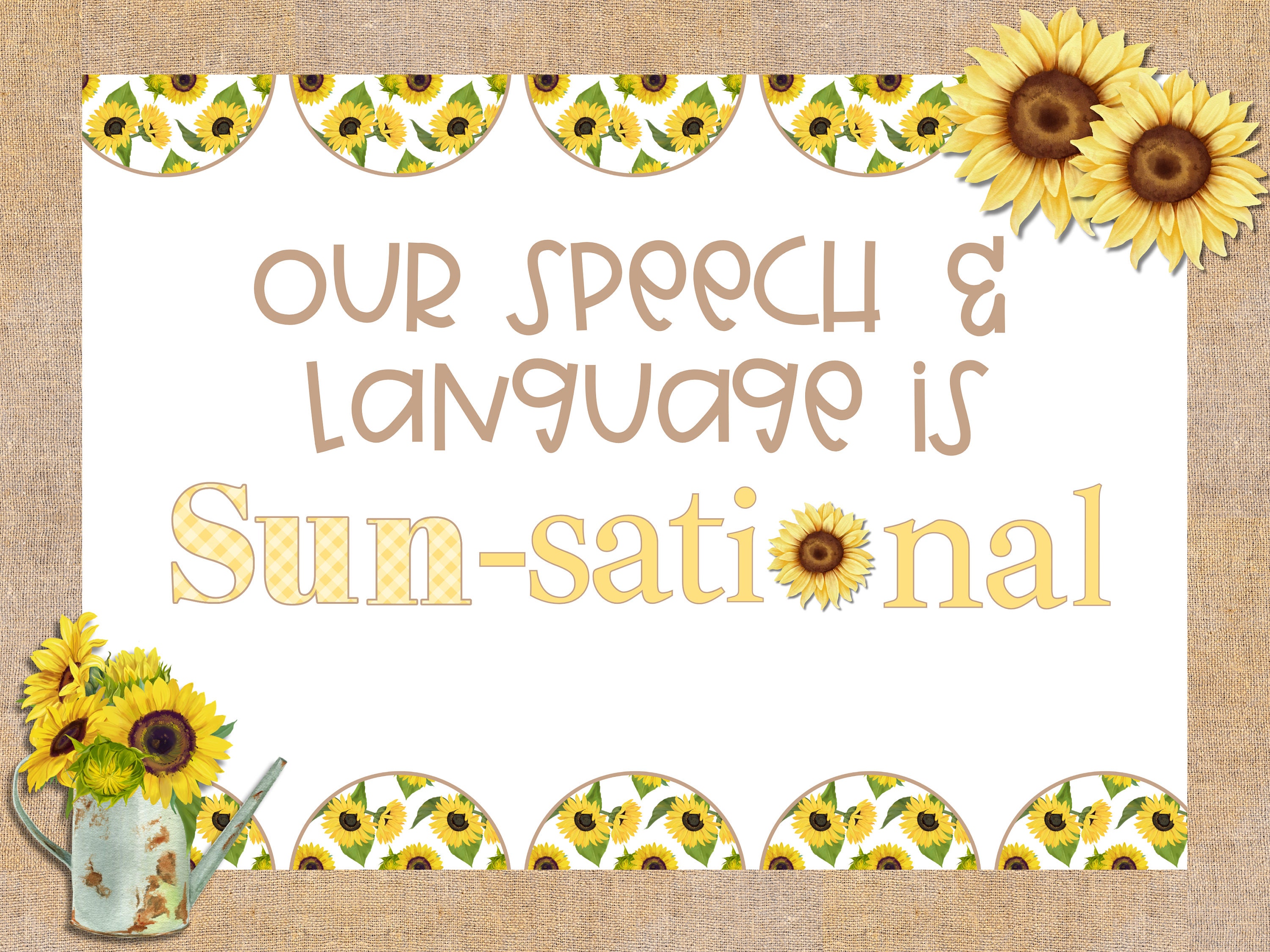 Speech Therapy Room Decor, Fall Bulletin Board Kit, Instant Download ...