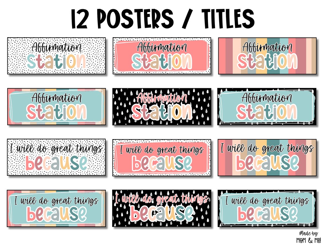 Affirmation Station, Boho Classroom Decor, Daily Affirmations, Words of ...