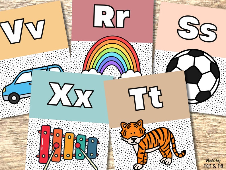 Boho Classroom Decor: Alphabet Posters for Preschool & Kindergarten ...