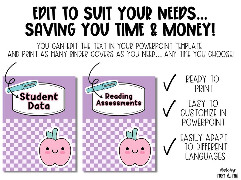 Editable Composition Notebook Binder Covers: Teacher Classroom Decor ...