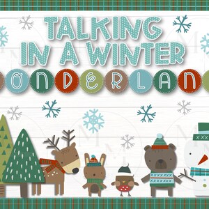Speech Therapy Room Decor, Winter Bulletin Board Kit, Printable ...