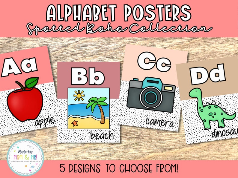Boho Classroom Decor: Alphabet Posters for Preschool & Kindergarten ...