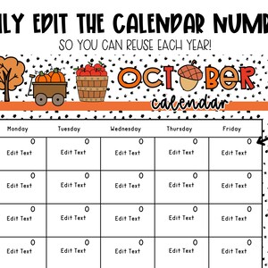 Newsletter Templates and Monthly Calendars for Fall, Classroom Bundle ...