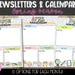 Newsletter Template and Monthly Calendars for the Entire Year ...