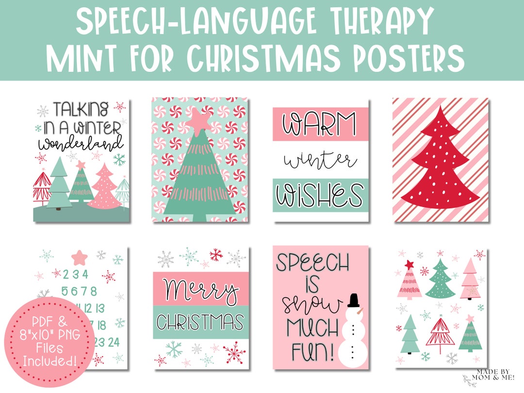 Speech Therapy Room Decor, Printable Christmas Posters, Christmas ...