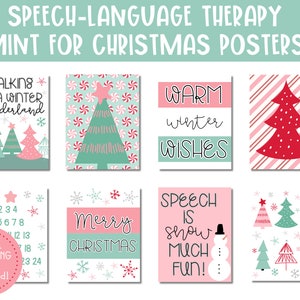 Speech Therapy Room Decor, Printable Christmas Posters, Christmas ...