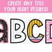 School Supply Bulletin Board Alphabet Letters Classroom Decor Teacher ...