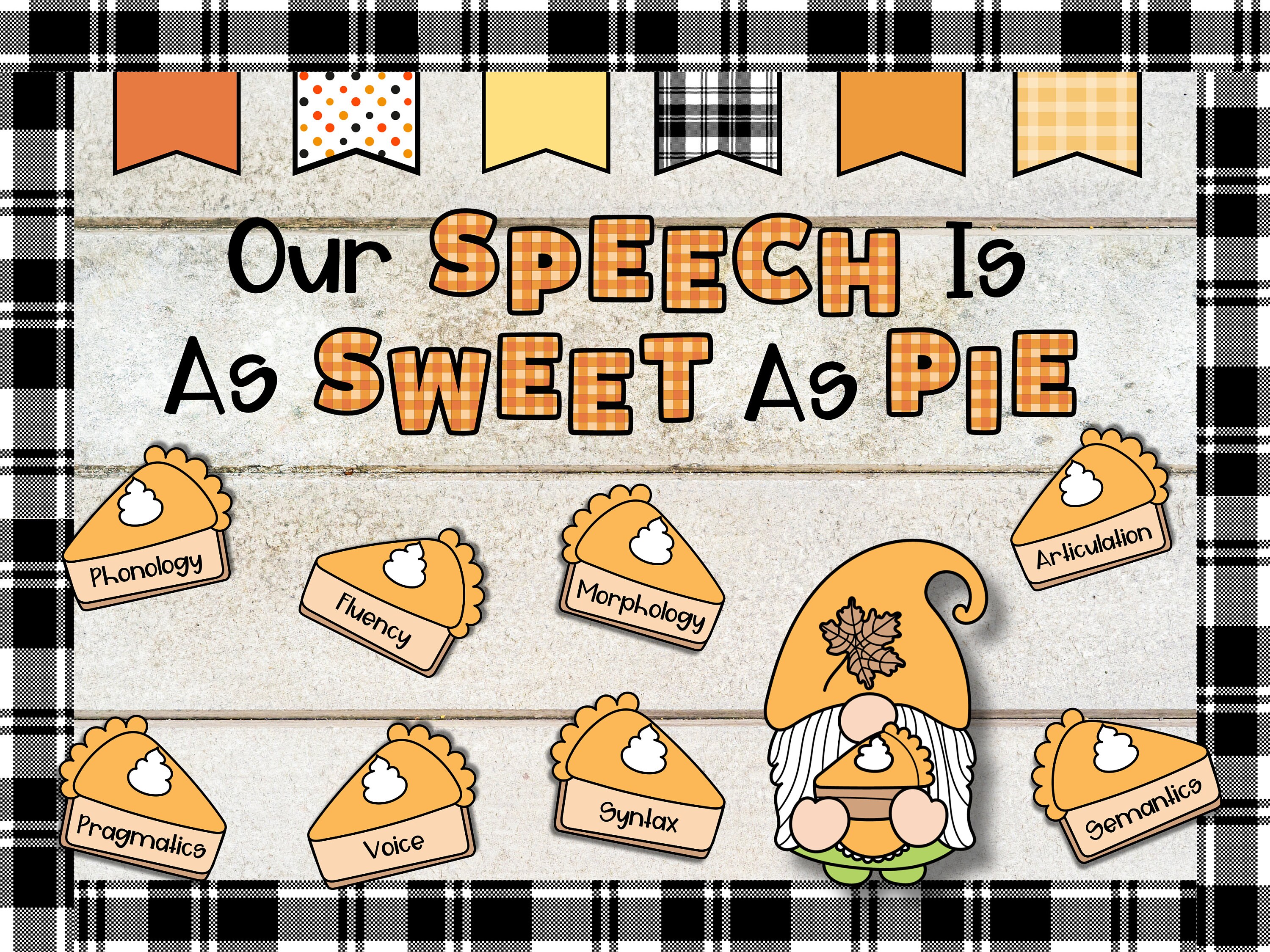 Speech Therapy Room Decor, Thanksgiving Fall Autumn Bulletin Board Kit ...