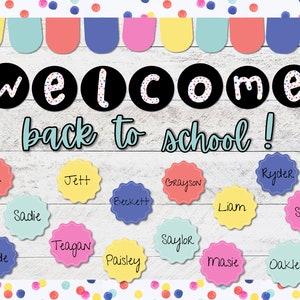 Back to School Bulletin Board Kit, Classroom Decor, Bright Boho ...