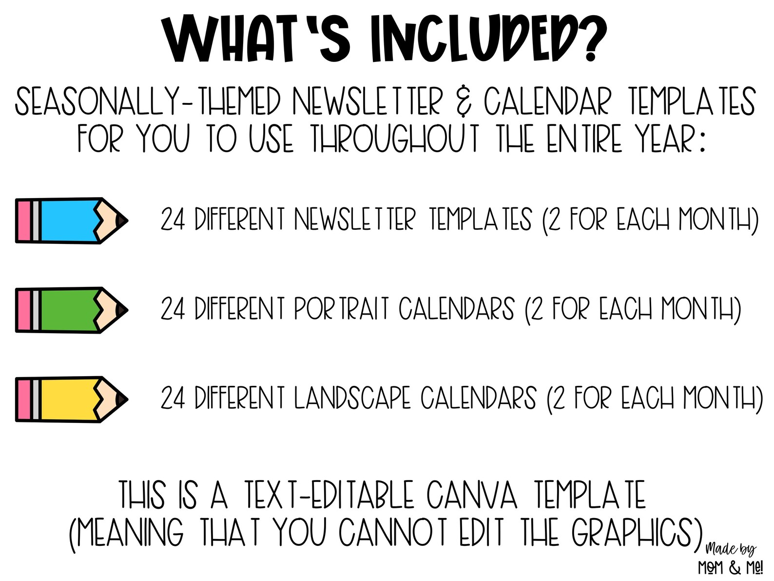 Newsletter Template and Monthly Calendars for the Entire Year ...
