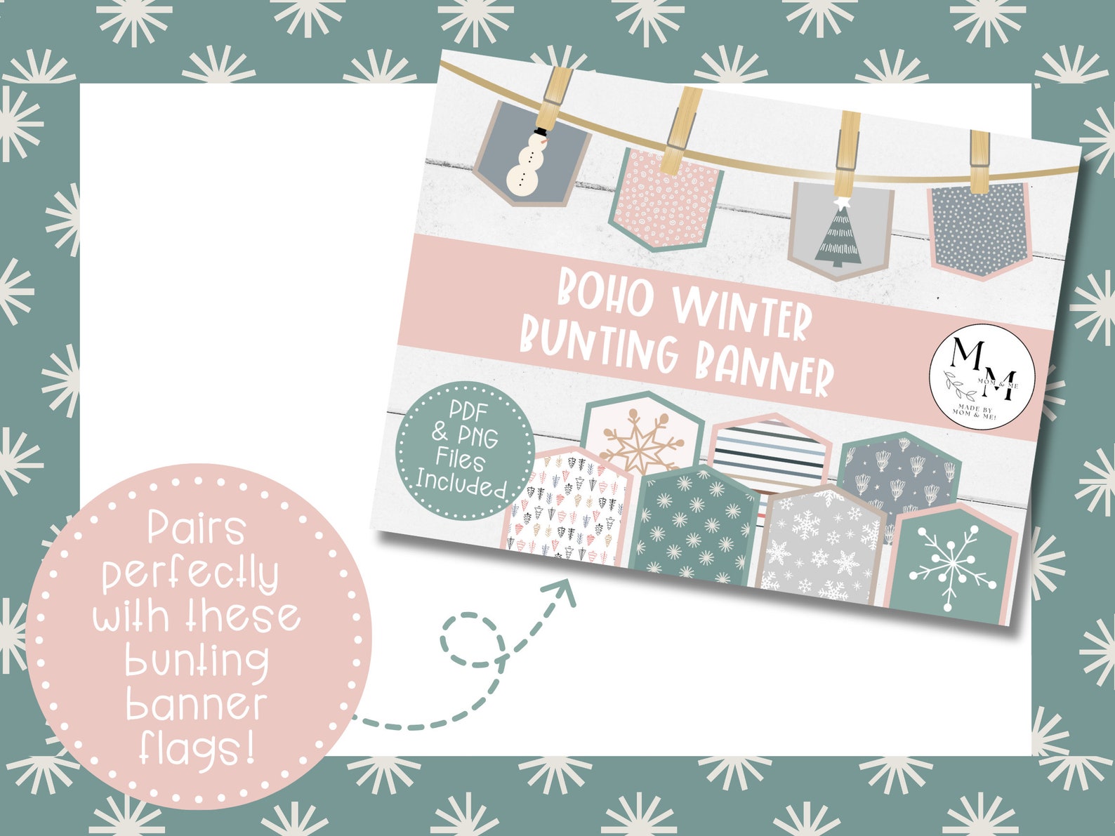 Winter Bulletin Board Kit, January Bulletin Board, Boho Classroom Decor ...
