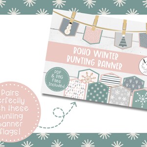 Winter Bulletin Board Kit, January Bulletin Board, Boho Classroom Decor ...