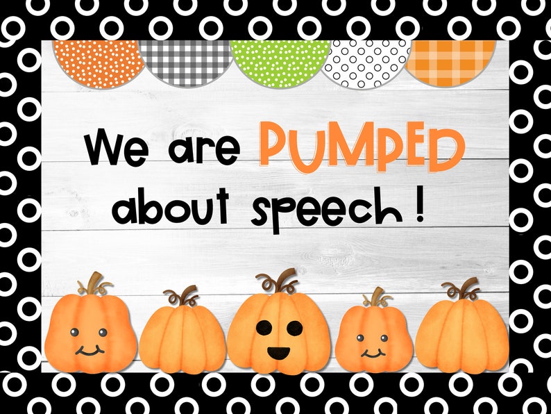 Speech Therapy Room Decor, Bulletin Board Kit, Fall Halloween Theme ...