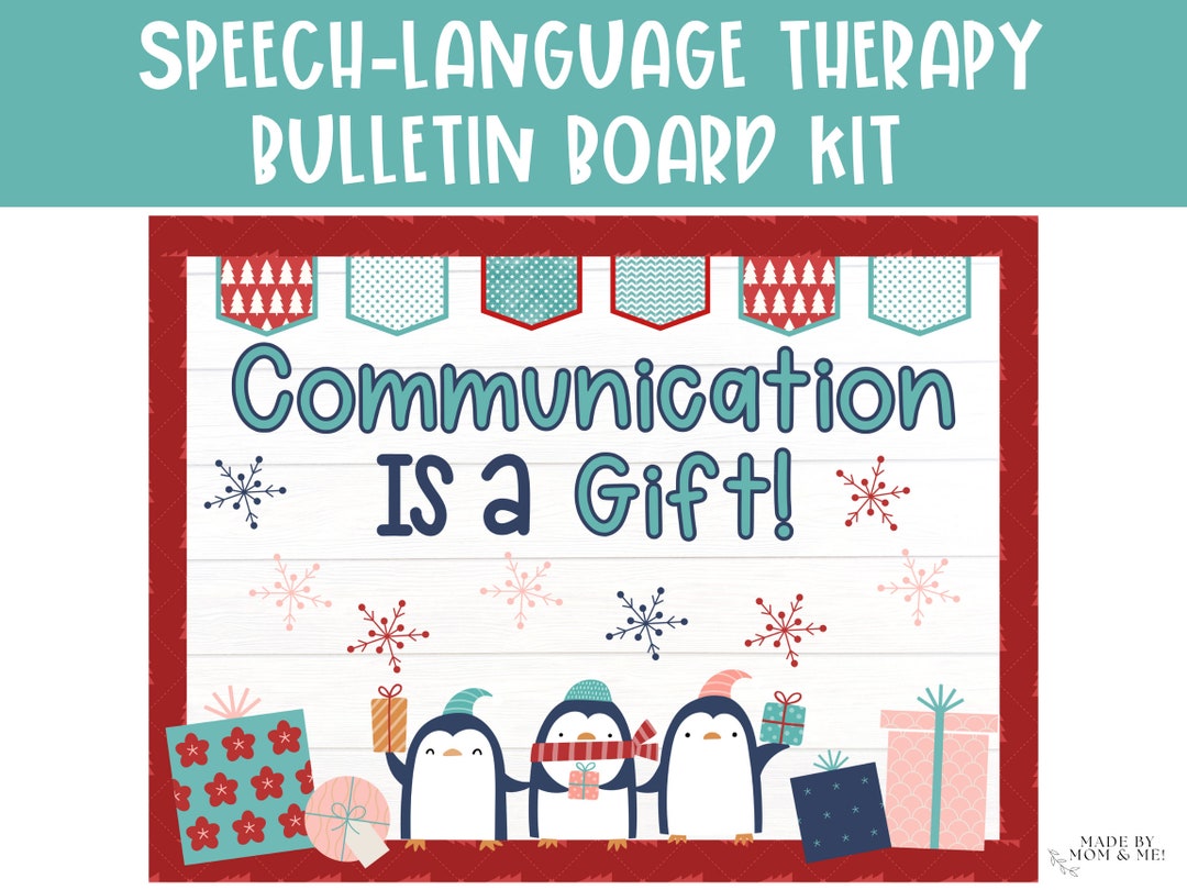 Speech Therapy Room Decor, Christmas Bulletin Board Kit, Speech ...
