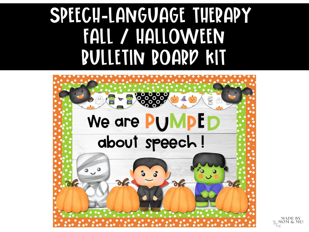 Speech Therapy Room Decor, Bulletin Board Kit, Fall Halloween Theme ...