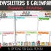Newsletter Template and Monthly Calendars for the Entire Year ...