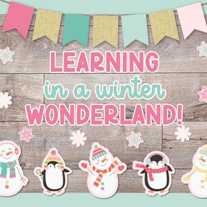 Bulletin Board for Winter, Winter Wonderland Classroom Decor, Winter ...