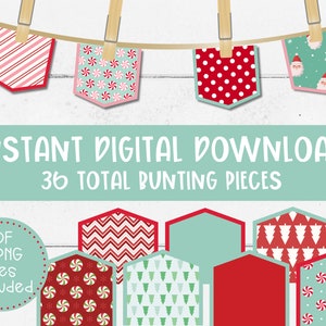 Printable Bulletin Board Bunting Banner Christmas Classroom - Etsy