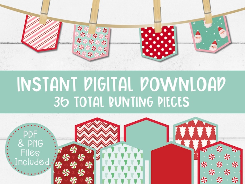 Printable Bulletin Board Bunting Banner Christmas Classroom - Etsy