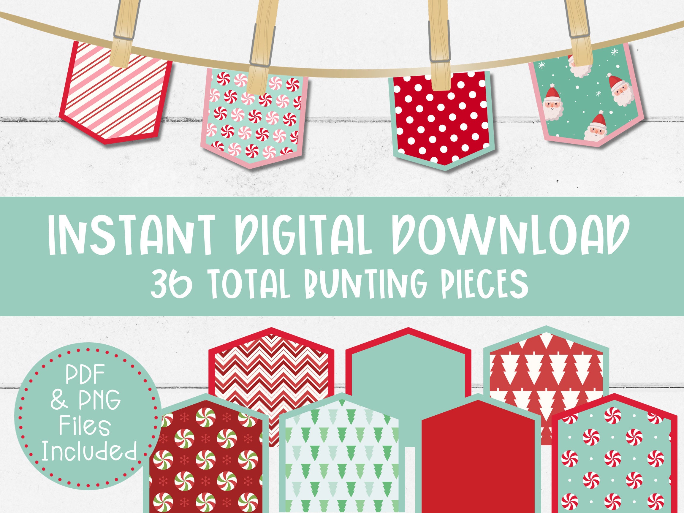 Printable Bulletin Board Bunting Banner Christmas Classroom - Etsy