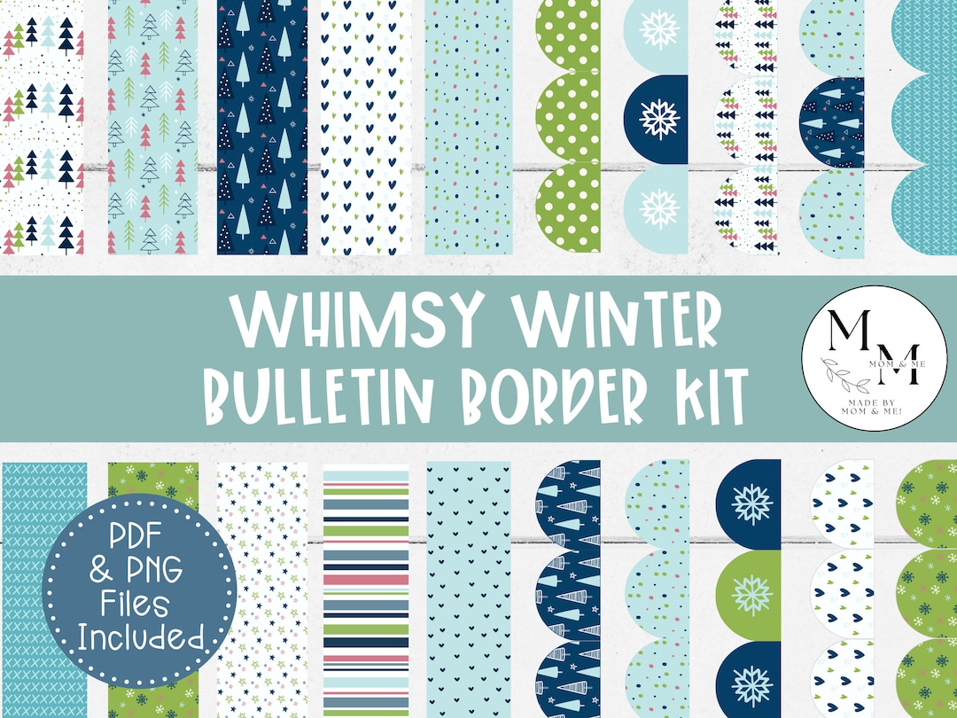 Winter Bulletin Board, Printable Bulletin Board Border, Winter ...