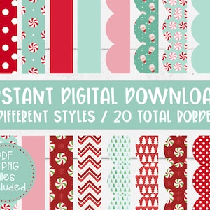 Printable Bulletin Board Border, Christmas Classroom Decor, Holiday ...