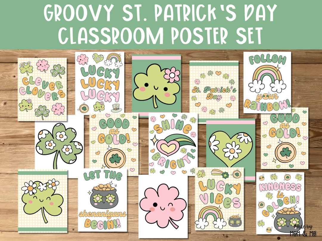 St. Patrick's Day Bulletin Board, Groovy Bulletin Board, Classroom Door ...
