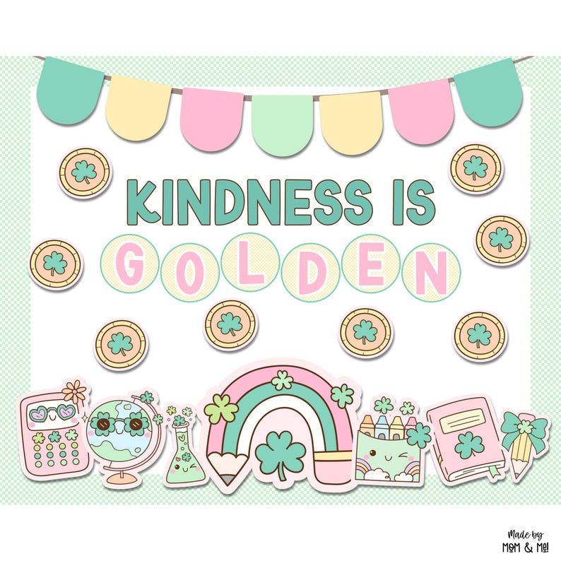 St. Patrick's Day Bulletin Board, Holiday Classroom Decor, Shamrock ...