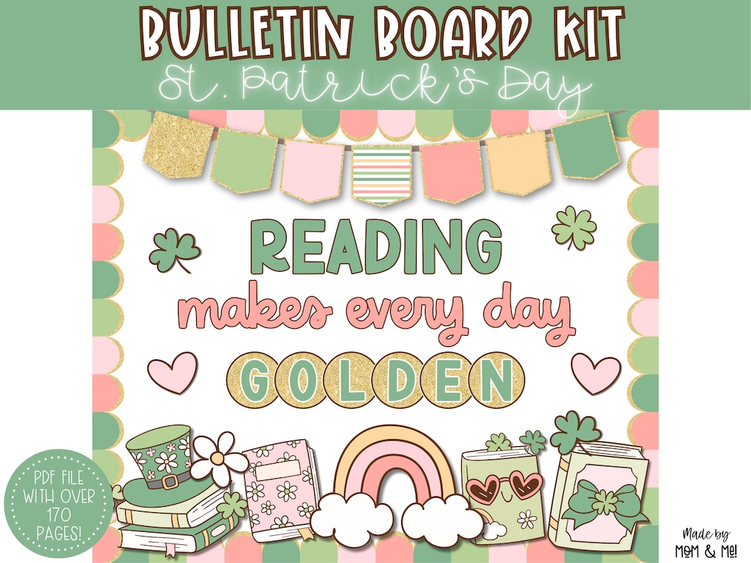 St. Patrick's Day Bulletin Board, Holiday Classroom Decor, Library ...