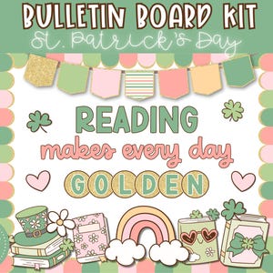 St. Patrick's Day Bulletin Board, Holiday Classroom Decor, Library ...