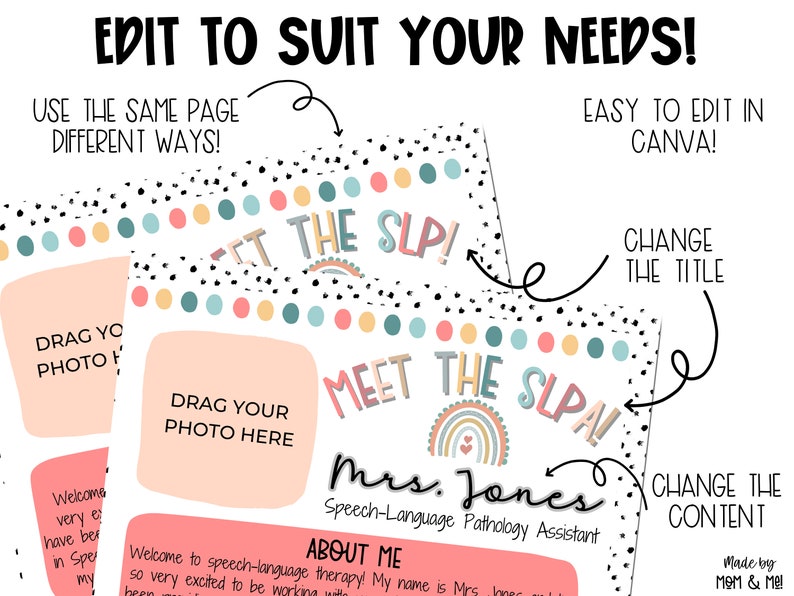 Meet the SLP: Editable Newsletter Template, Welcome Letter, Back to ...
