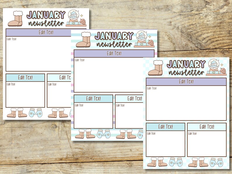 January Classroom Newsletter, Editable Winter Canva Templates for ...