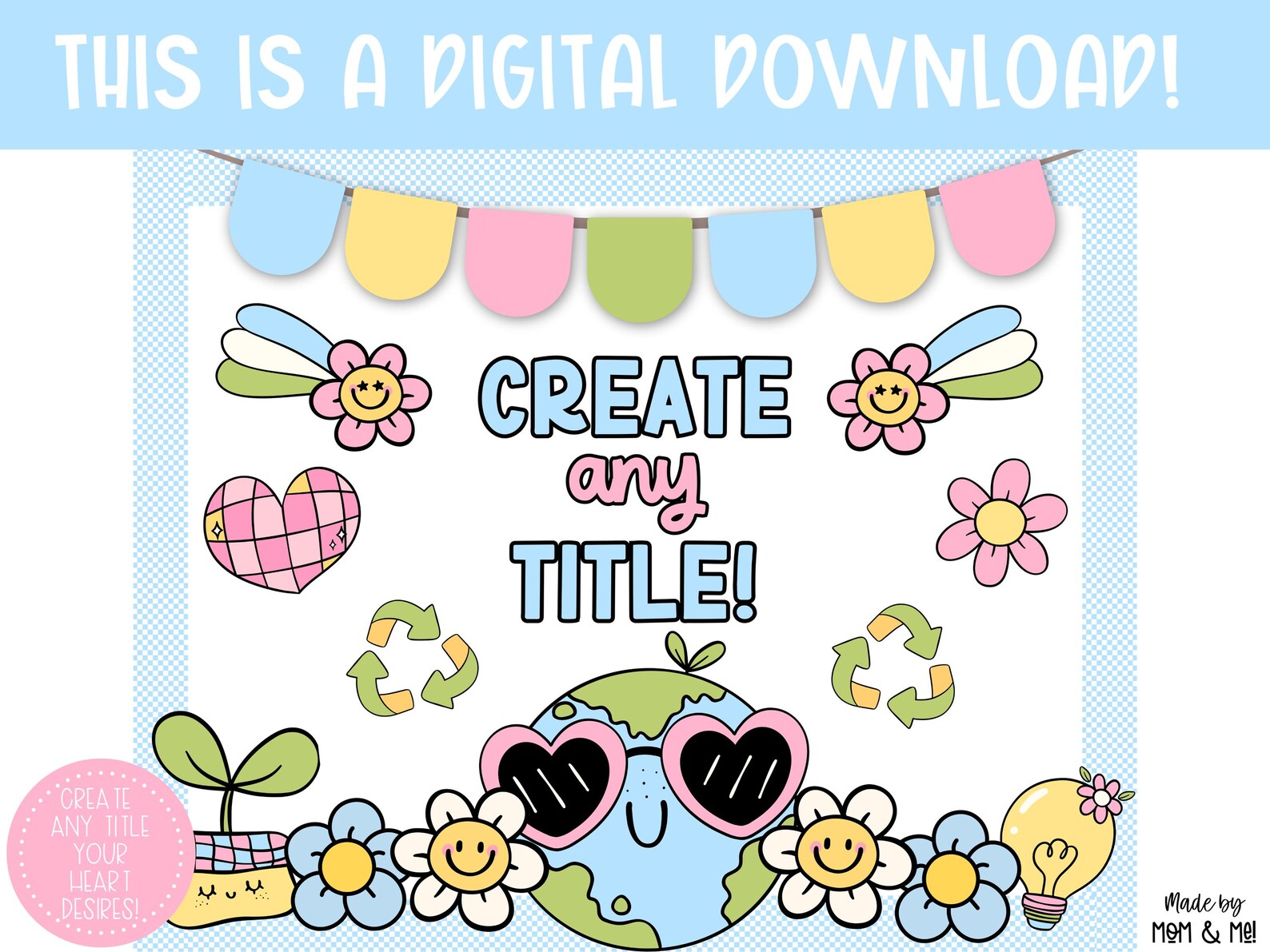 Earth Day Bulletin Board, Classroom Decor Bundle, Spring Decor ...