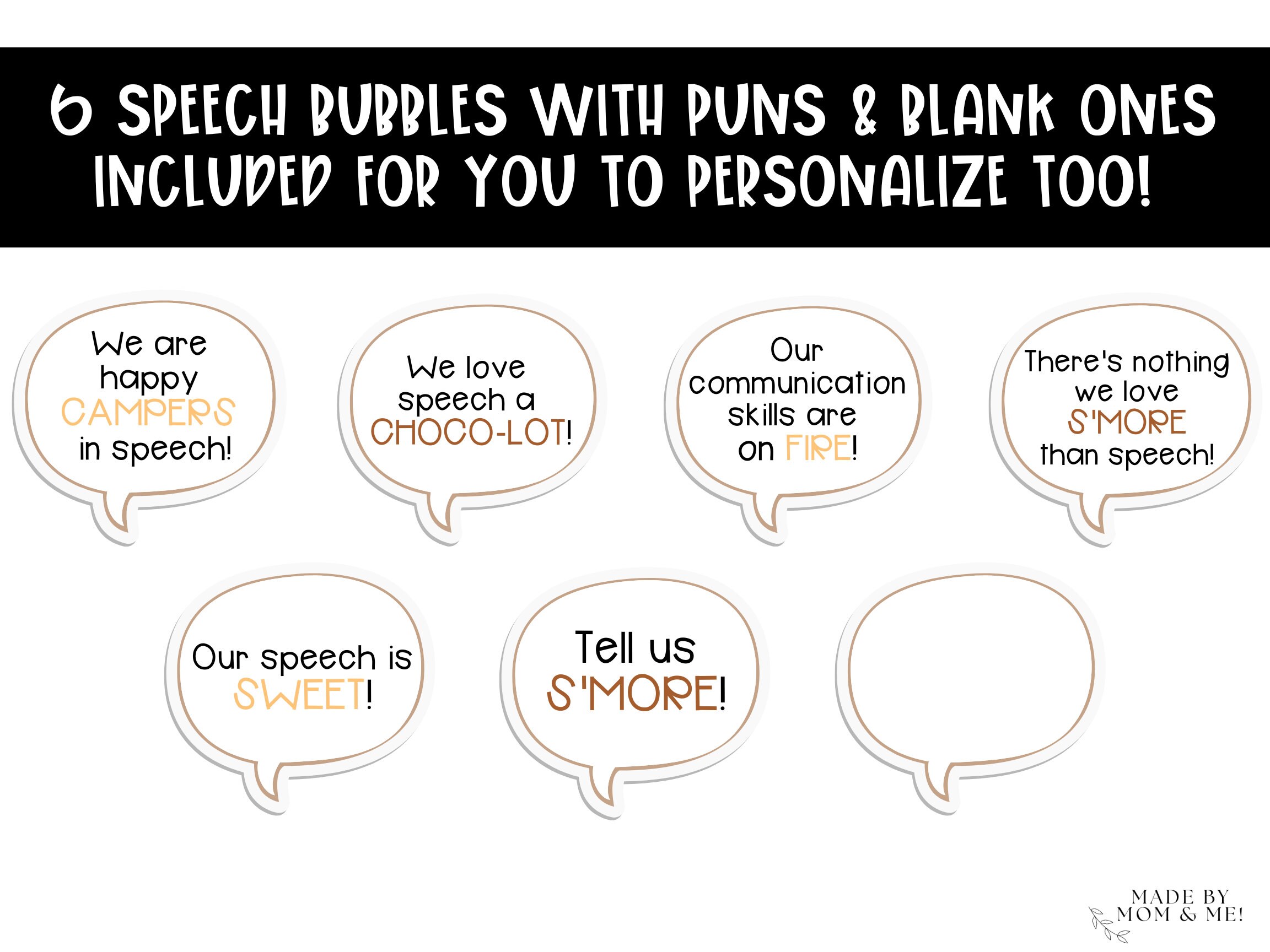 Speech Therapy Room Decor, Bulletin Board Kit, Fall Campfire S’mores ...