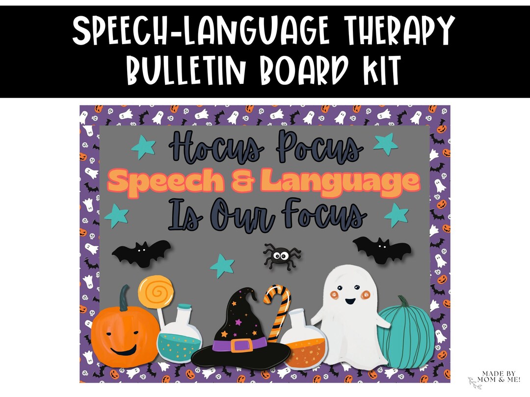 Speech Therapy Room Decor, Halloween Bulletin Board Kit, Hocus Pocus ...