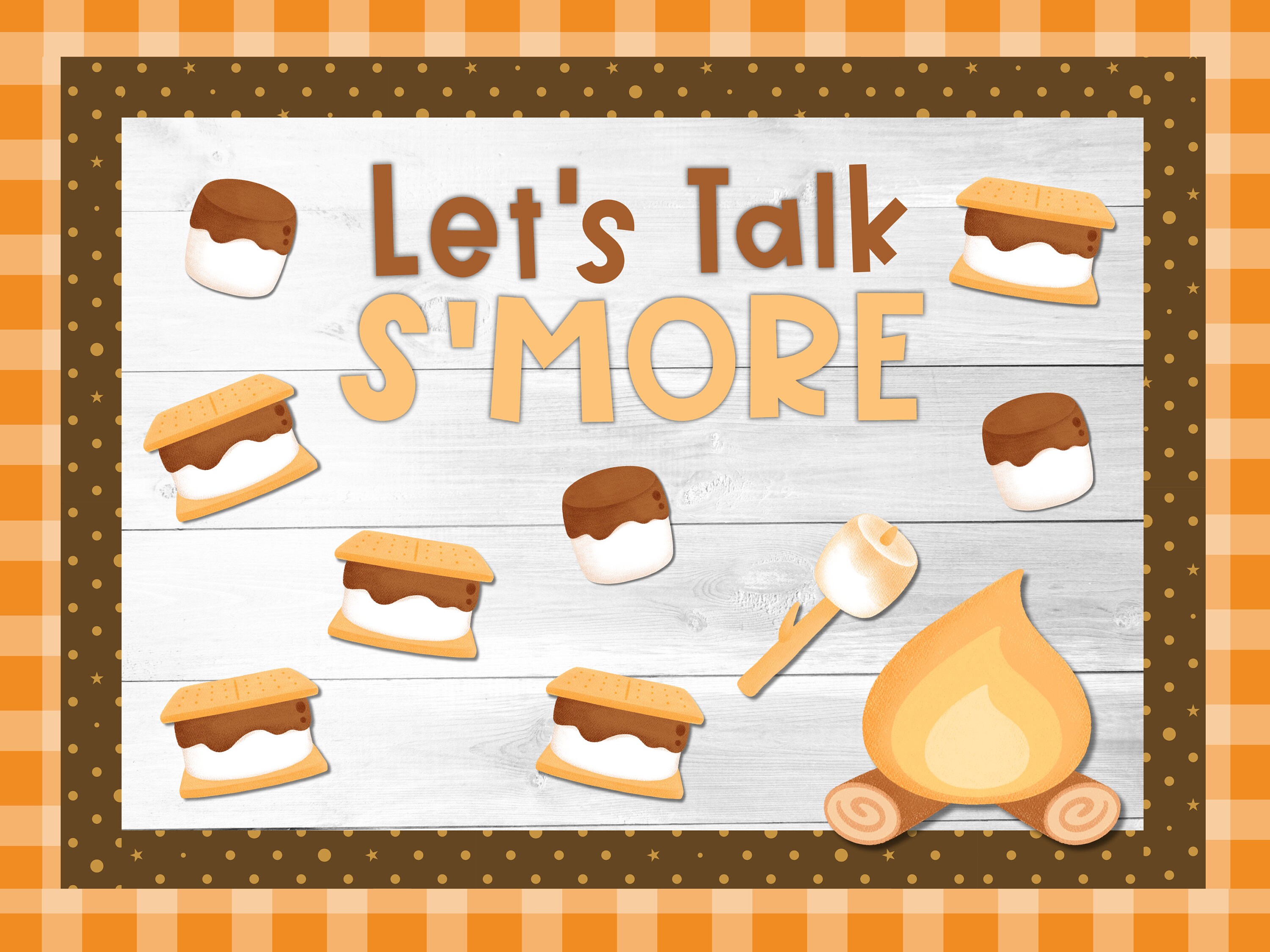 Speech Therapy Room Decor, Bulletin Board Kit, Fall Campfire S’mores ...