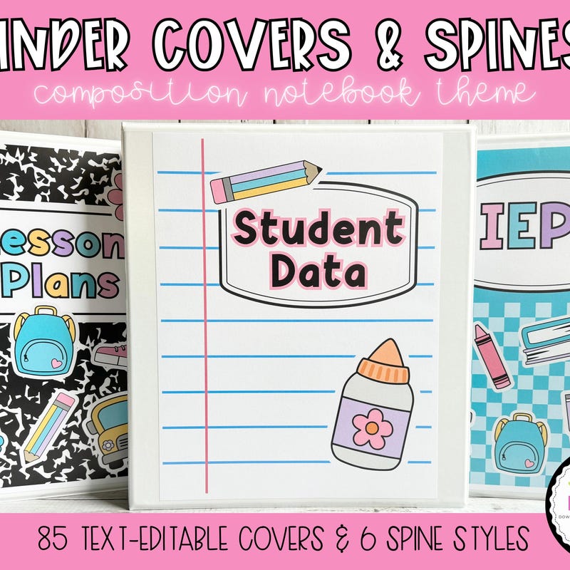 Cute Binder Covers Classroom - Etsy