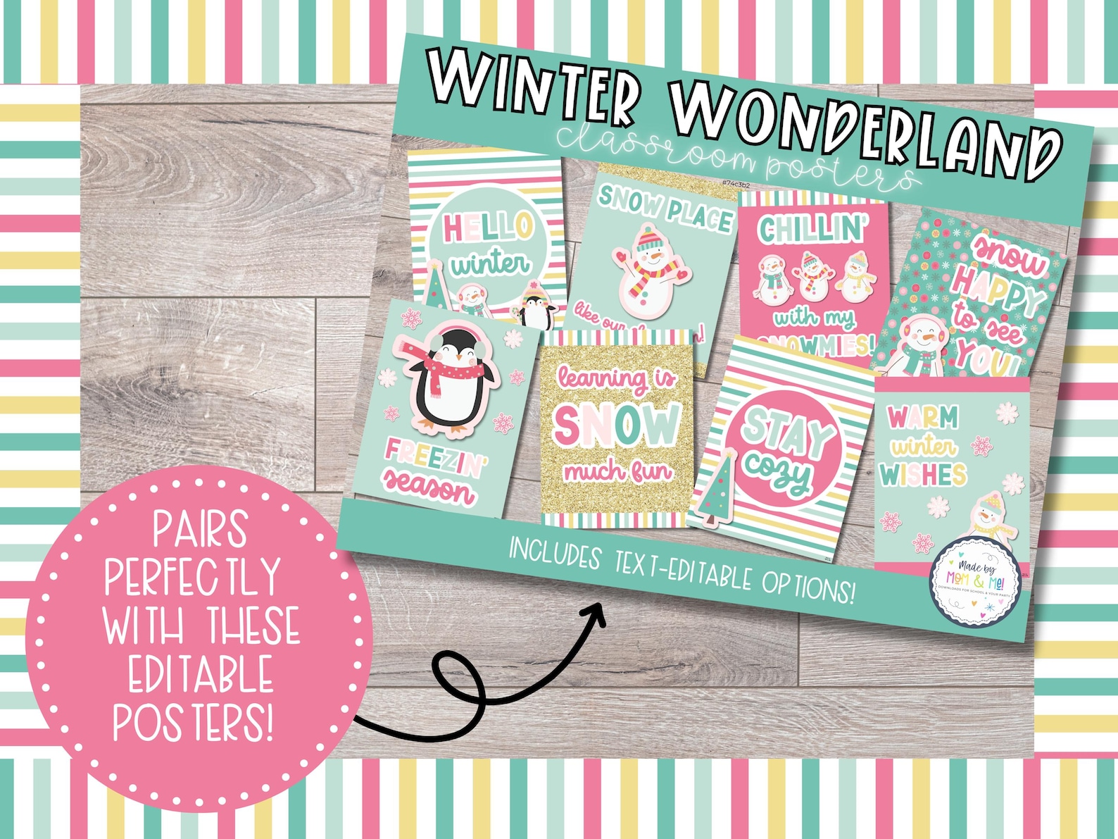 Bulletin Board for Winter, Winter Wonderland Classroom Decor, Winter ...
